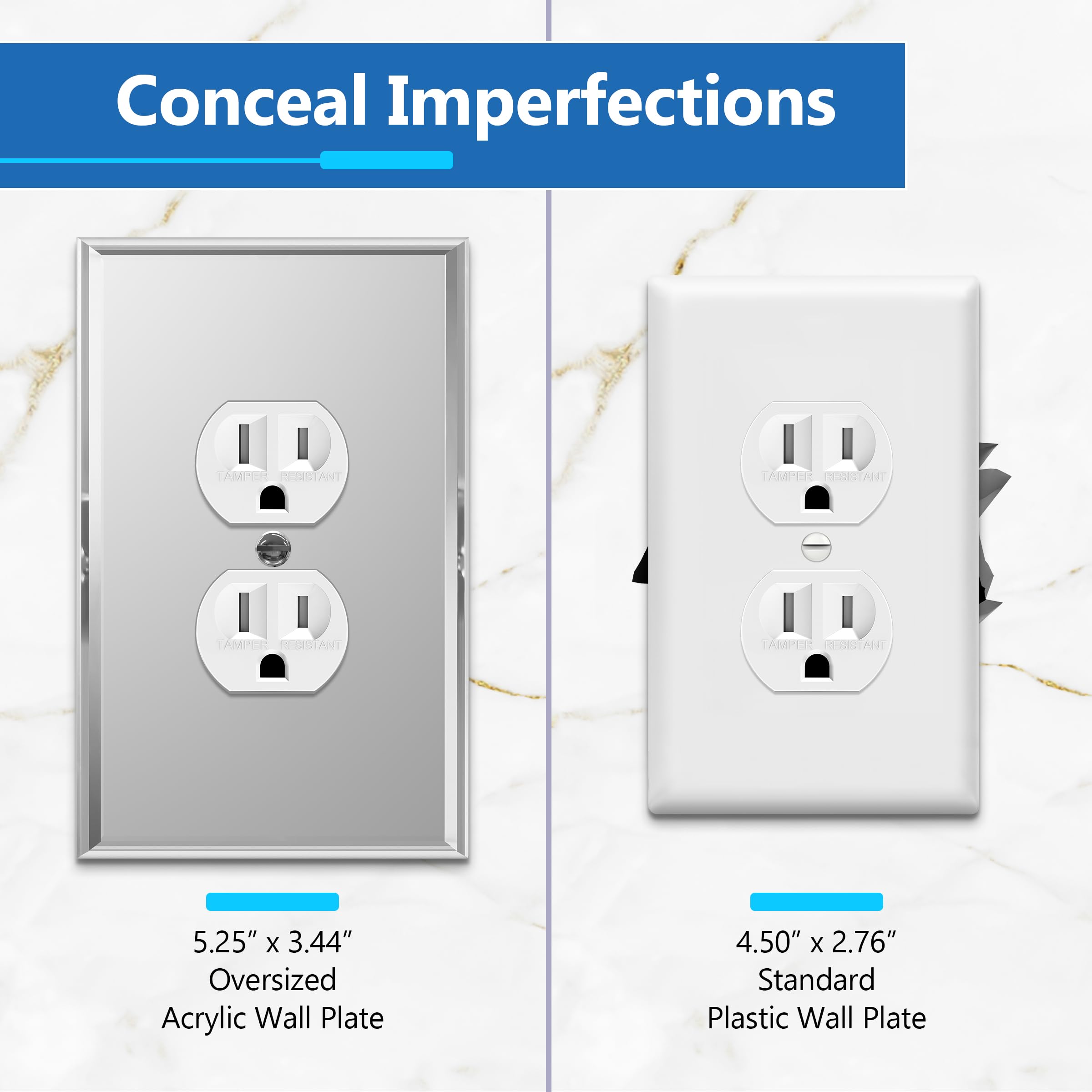 Mirrored Outlet Plates Switch Hits Sky Blue Glass Mirror Outlet Wall