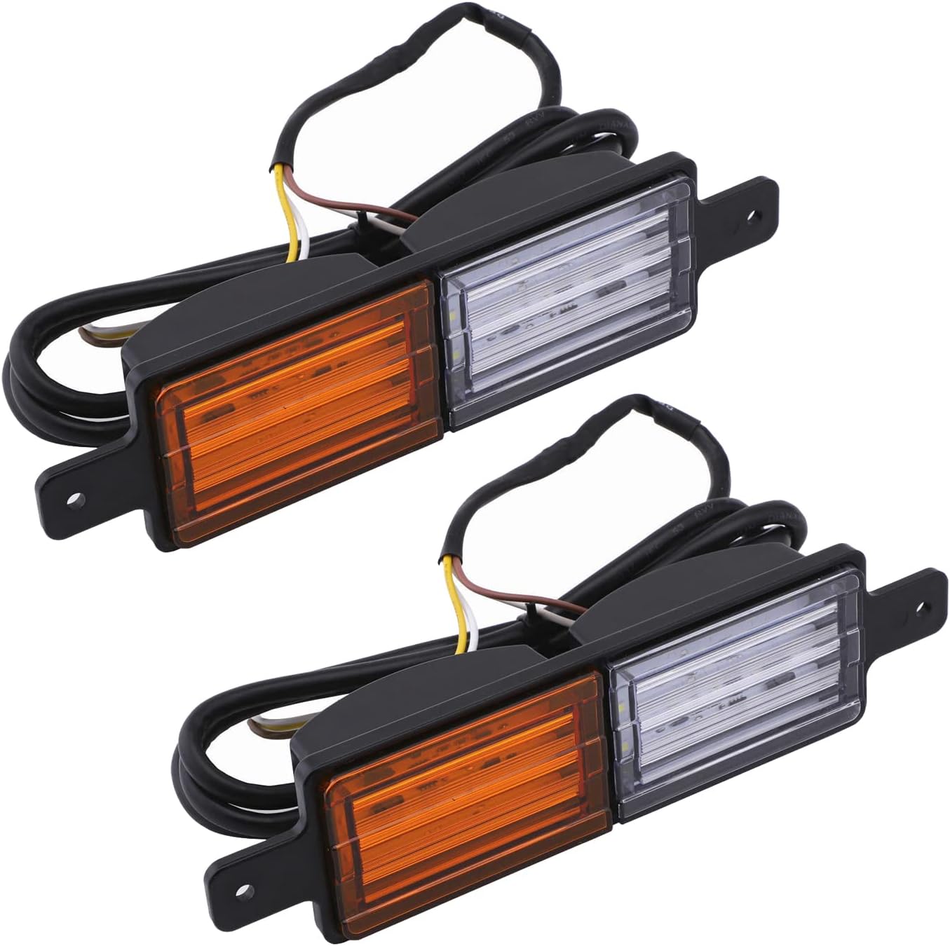 2x 30 LED Bullbar Indicator Lights Front Park DRL Amber For Marker Lamp ...