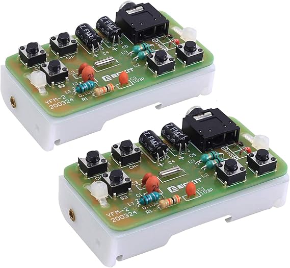Amazon.com: 2 PCS DIY Radio Kit, Icstation FM Radio Kit 76MHZ-108MHZ ...