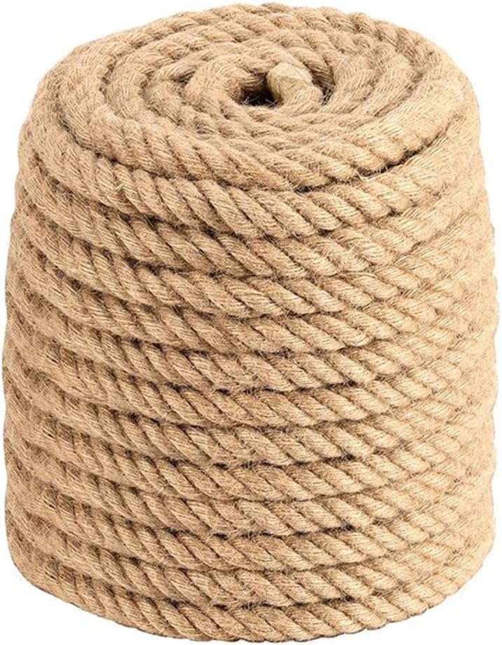 Thick Natural Jute Rope 30 mm Twisted Hemp Rope 20 m Extra Thick ...