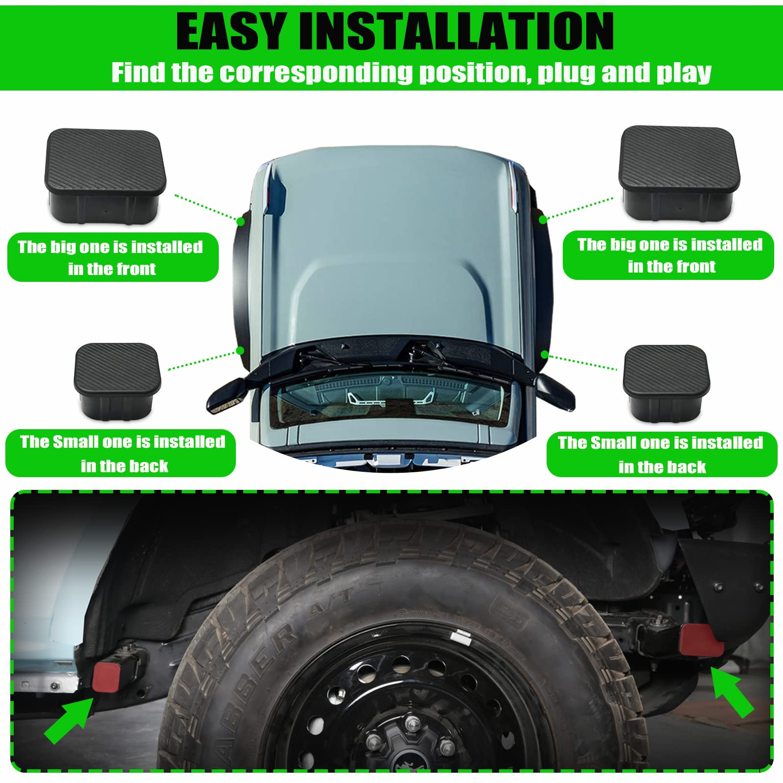 Snapklik.com : Front Axle Plug For Ford Bronco 2021 2022 2023 2024 ...