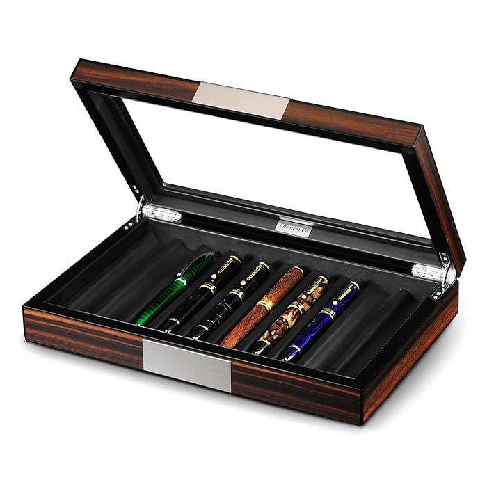 Buy Lifomenz Co Wood Pen Display Box 10 Pen Organizer Box,Glass Pen ...
