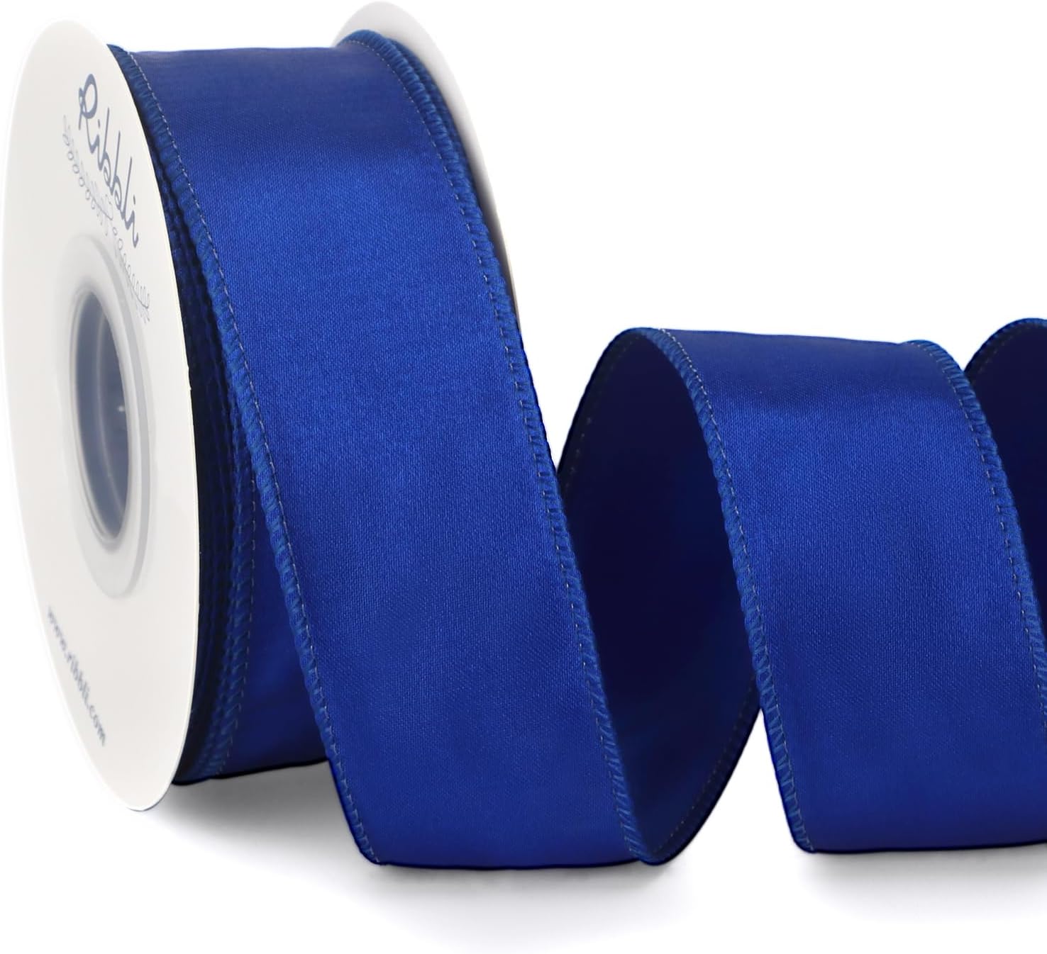 Amazon.com: Ribbli Royal Blue Satin Wired Ribbon 1.5 Inch Royal Blue ...