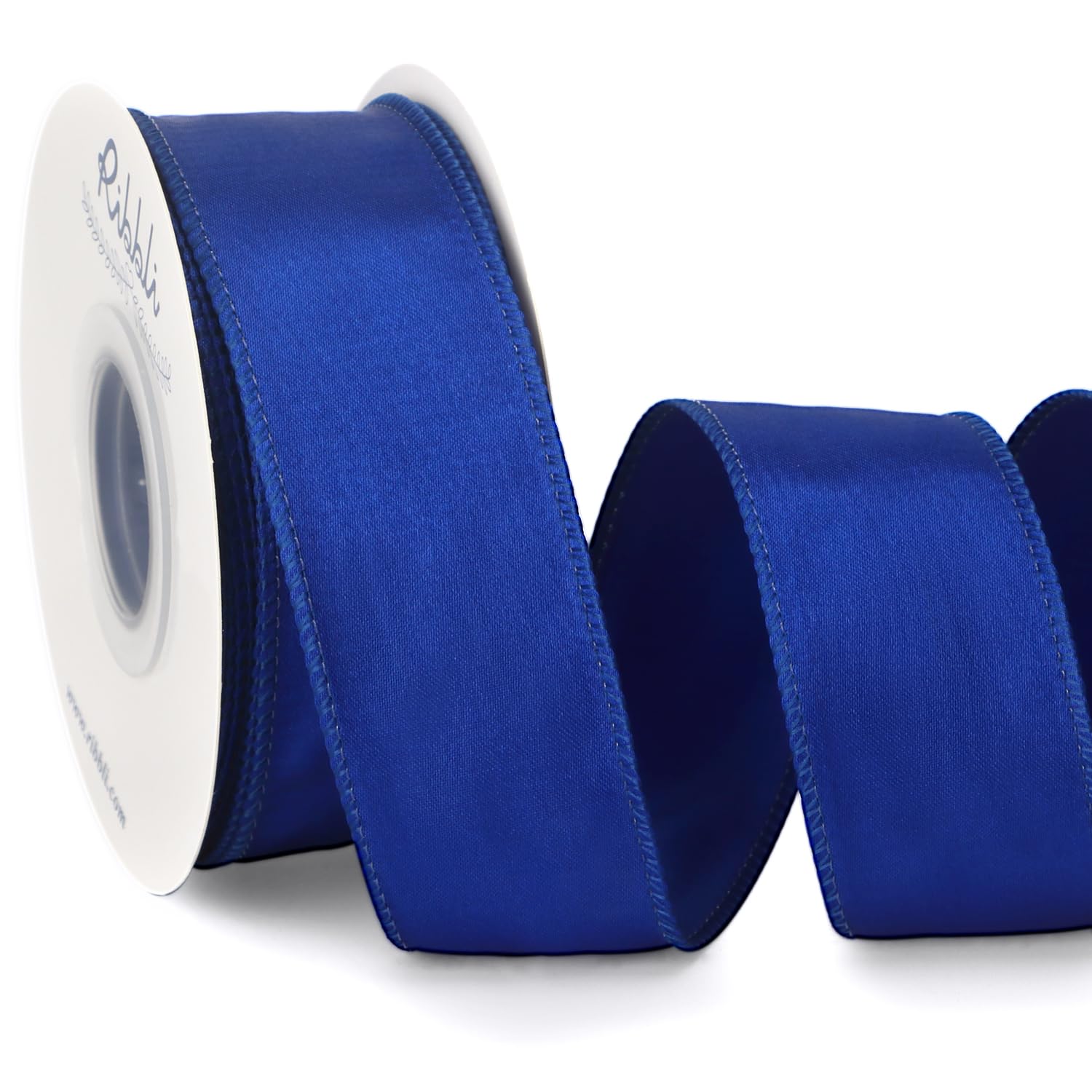 Amazon.com: Ribbli Royal Blue Satin Wired Ribbon 1.5 Inch Royal Blue ...