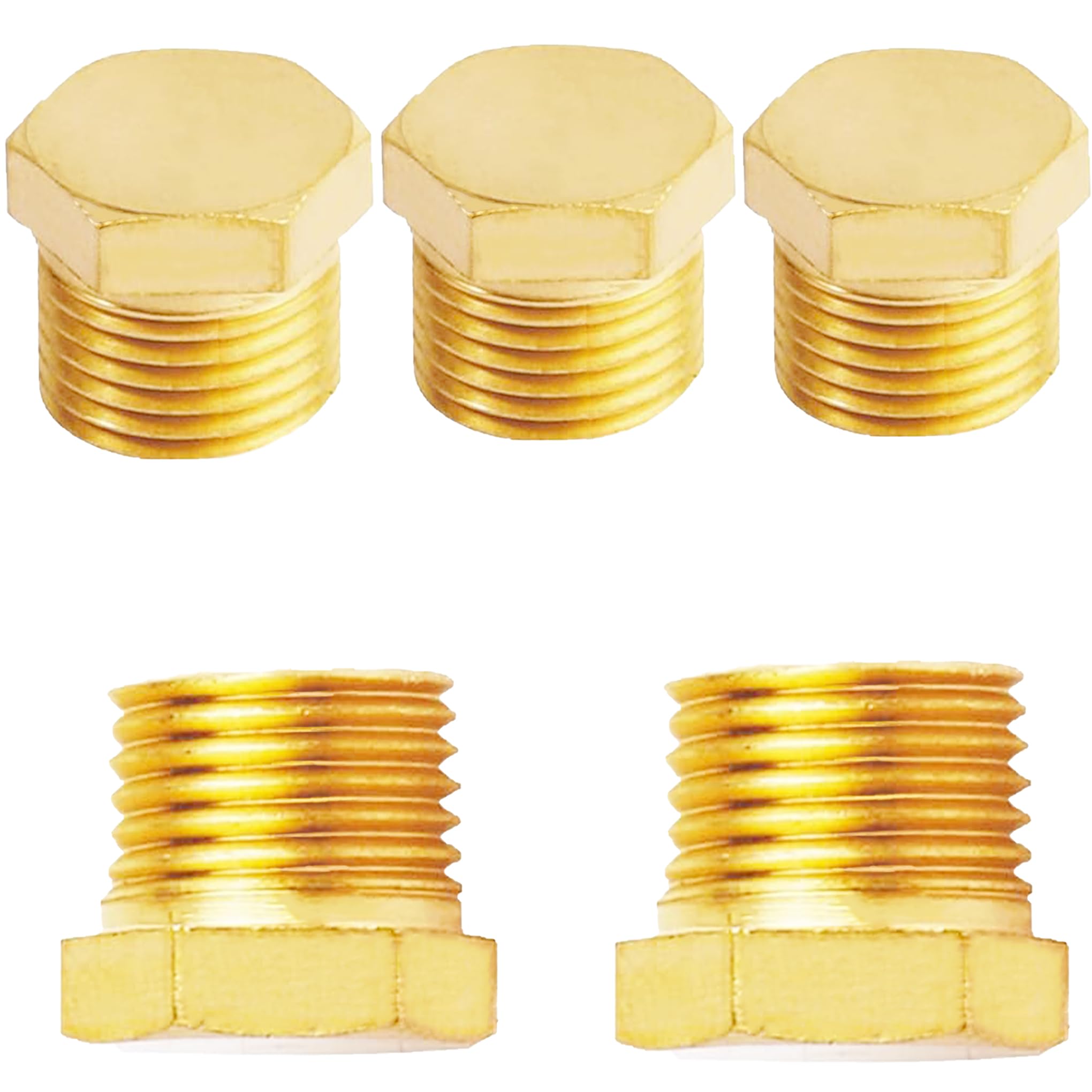 Snapklik.com : AOPANDA 1/8 NPT Adapter Brass Pipe Plug, 1/8 NPT Plug ...