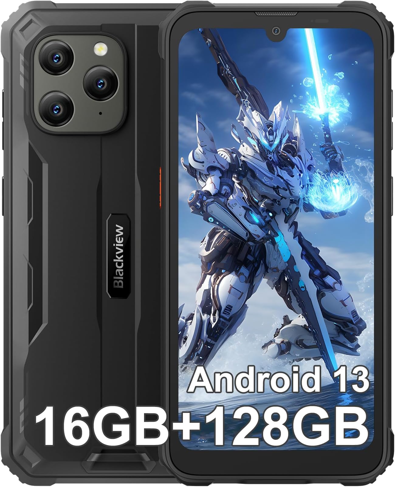 Blackview Rugged Phone, BV5300 Plus 16GB RAM+128GB ROM/2TB, Android 13 ...