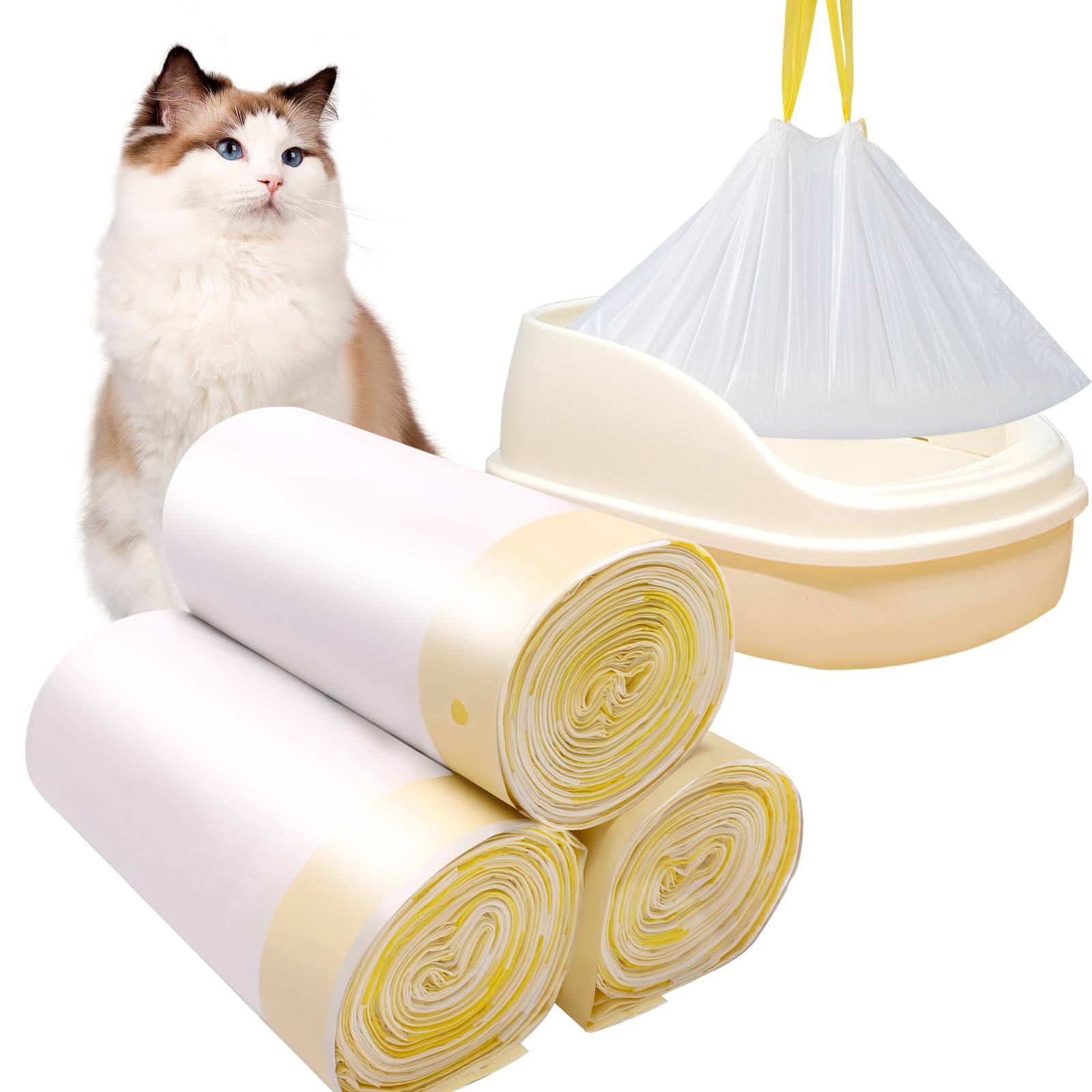 Snapklik.com : Catcan 60Pack Extra Thick 2Mil Cat Litter Bags For ...