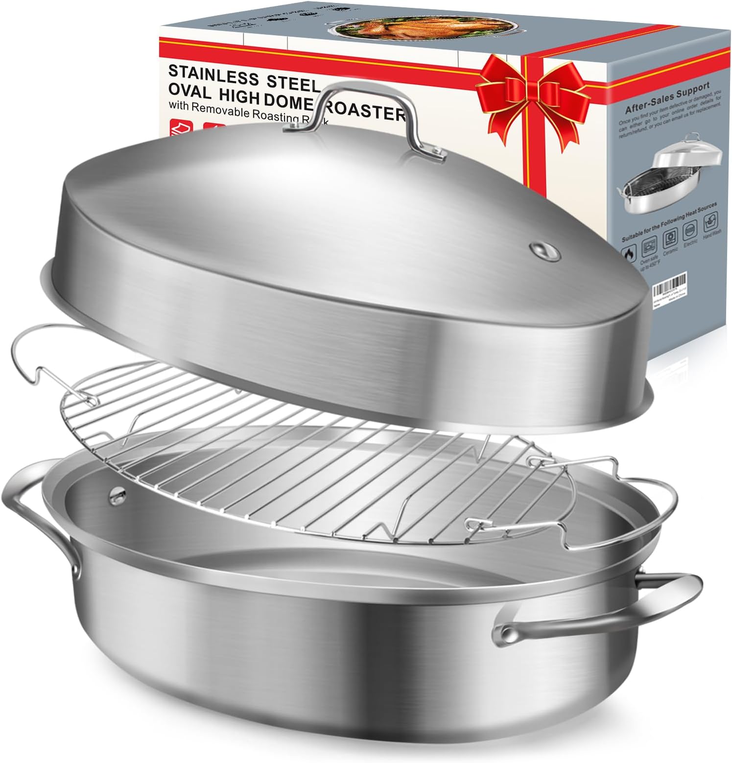 Amazon.com: All-Clad Specialty Stainless Steel Covered Oval Roaster 3 ...