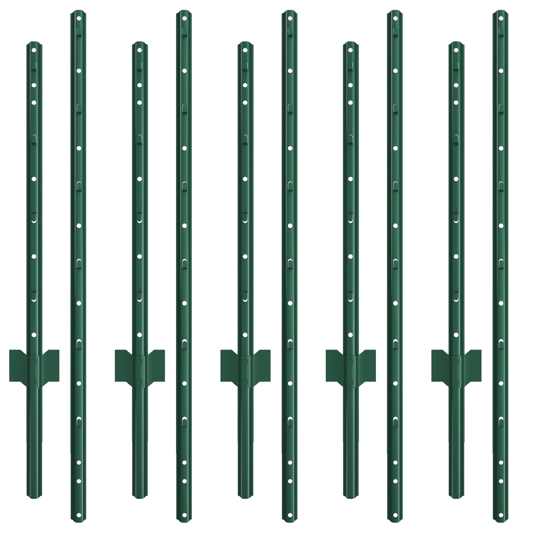 Amazon.com : Toriexon Fence Posts 6Ft - 5Pack, Heavy Duty Metal Fence ...