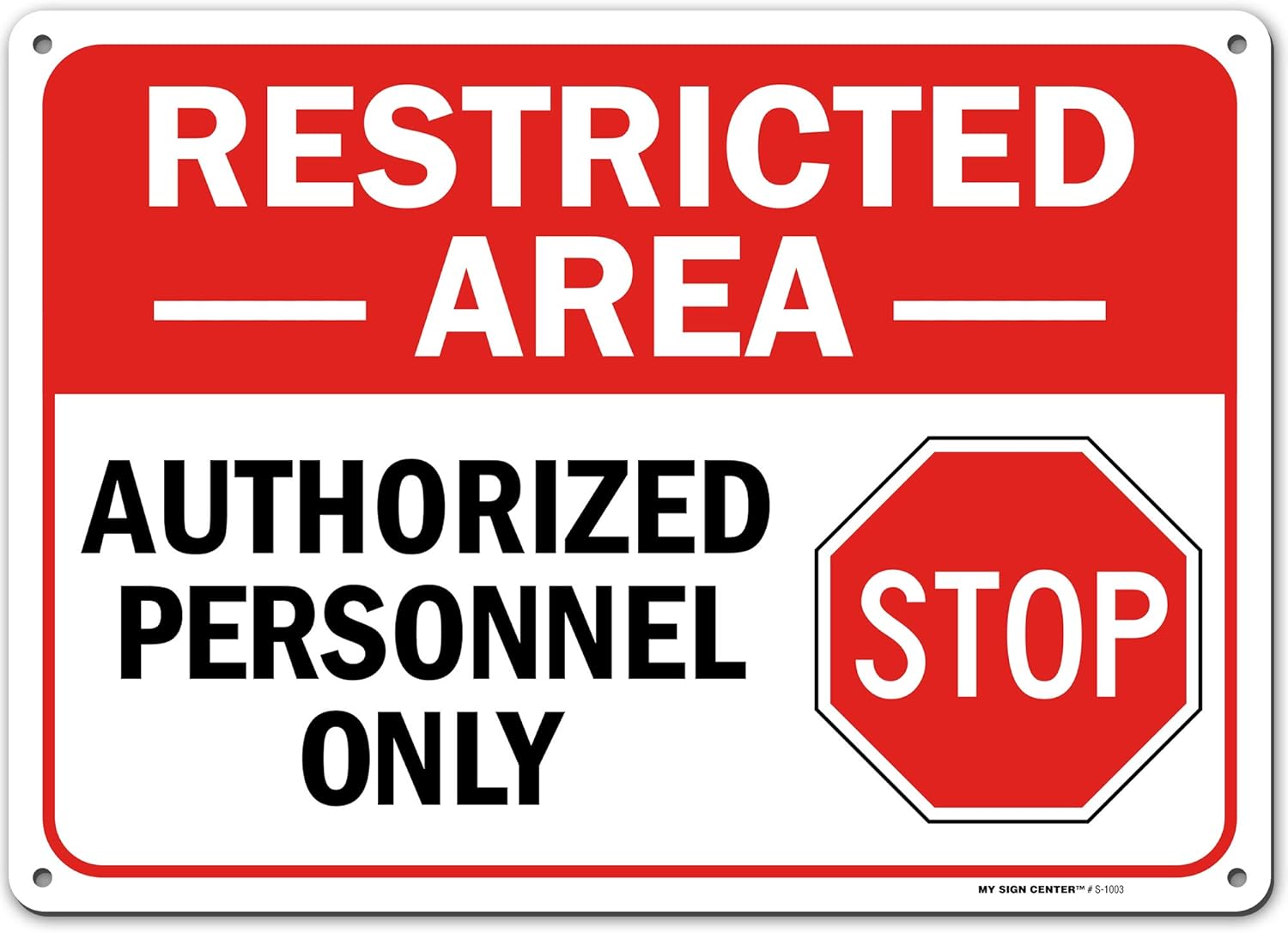 Buy Warning Stop Do Not Enter, Restricted Area Authorized Personnel ...