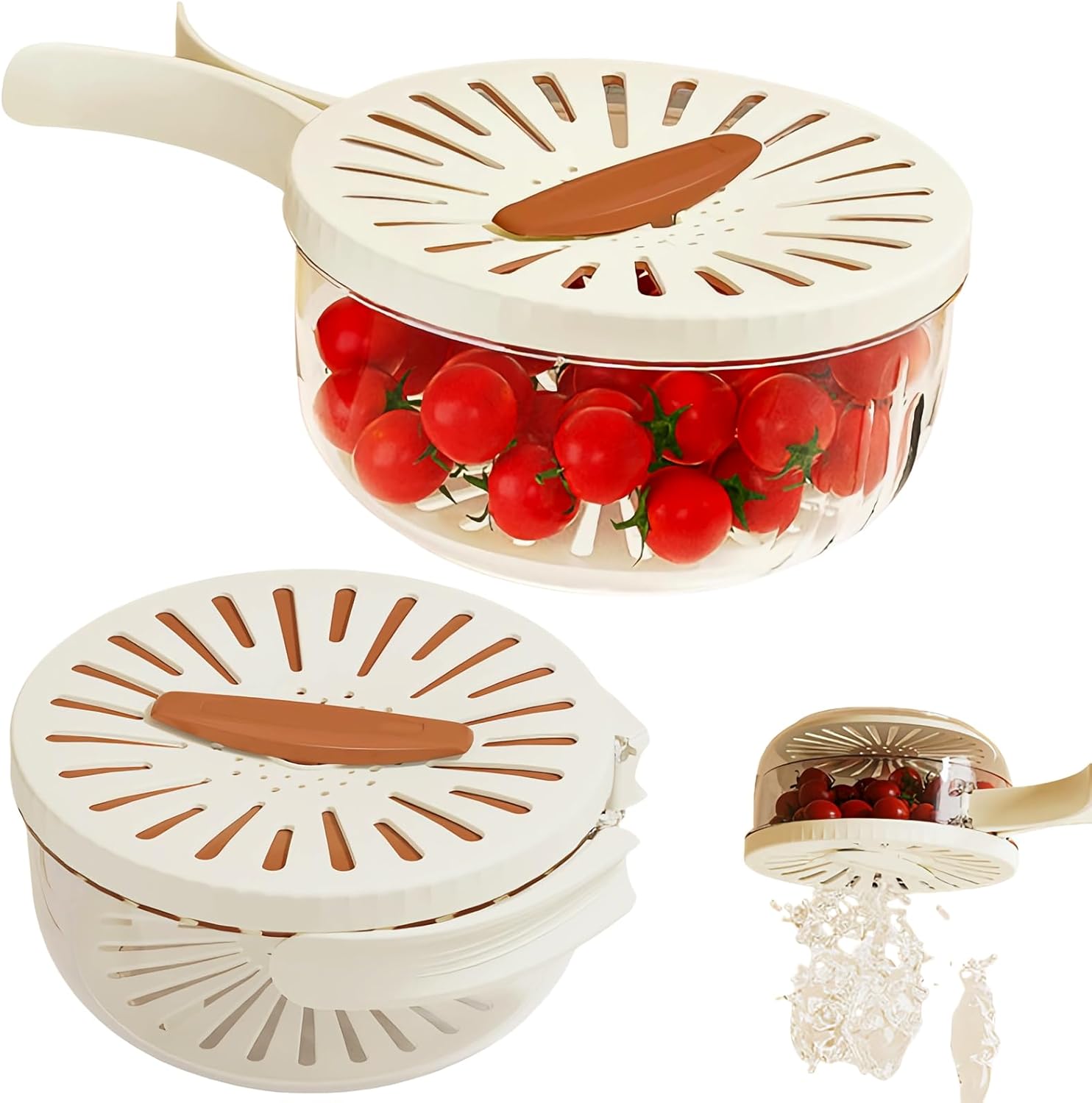 Amazon.com: Fruit and Vegetable Drainer Washing Cleaning Colander Bowl ...