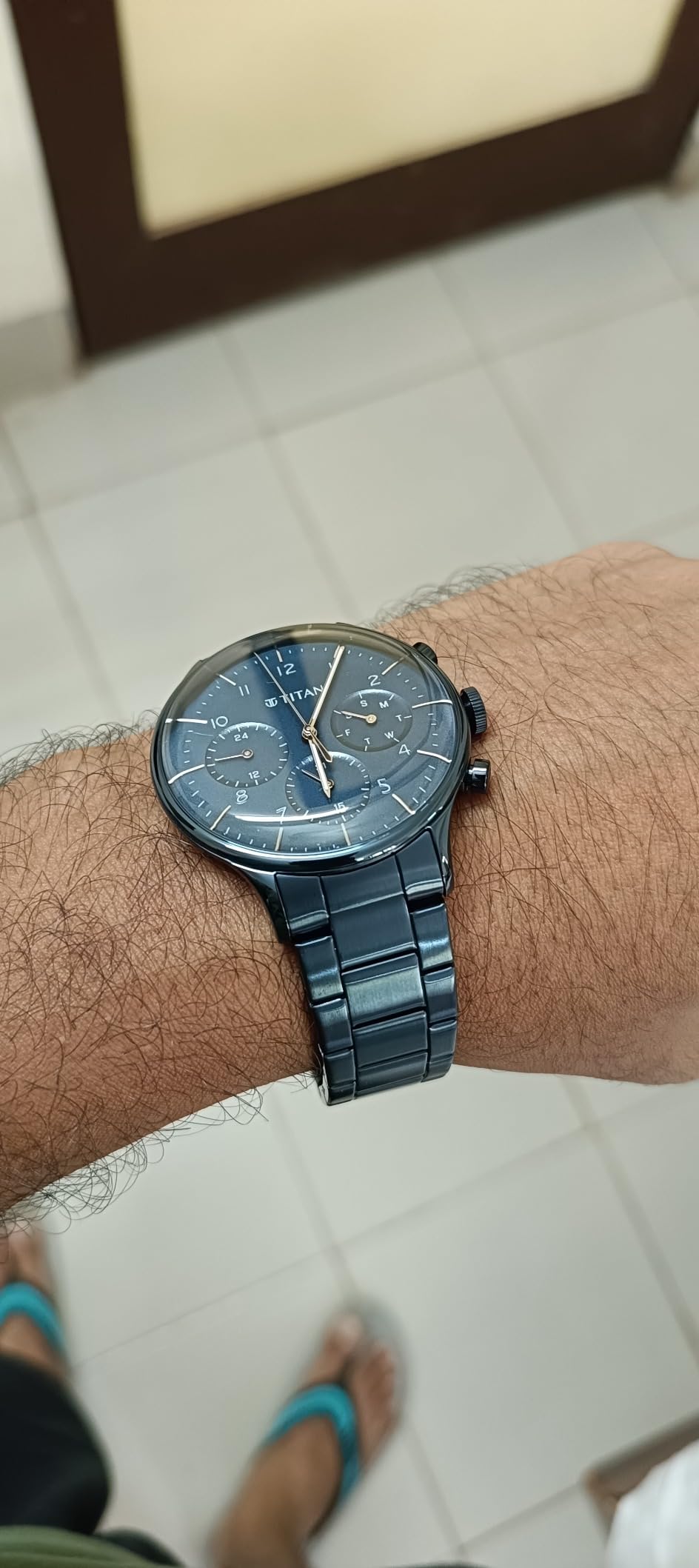 Titan Urban Magic Blue Dial Multial Stainless Steel Strap Analog Watch ...