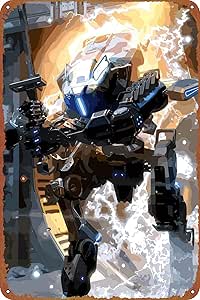 Amazon.com : Titanfall 2 Game Poster Retro Metal tin Sign Halloween Tin ...