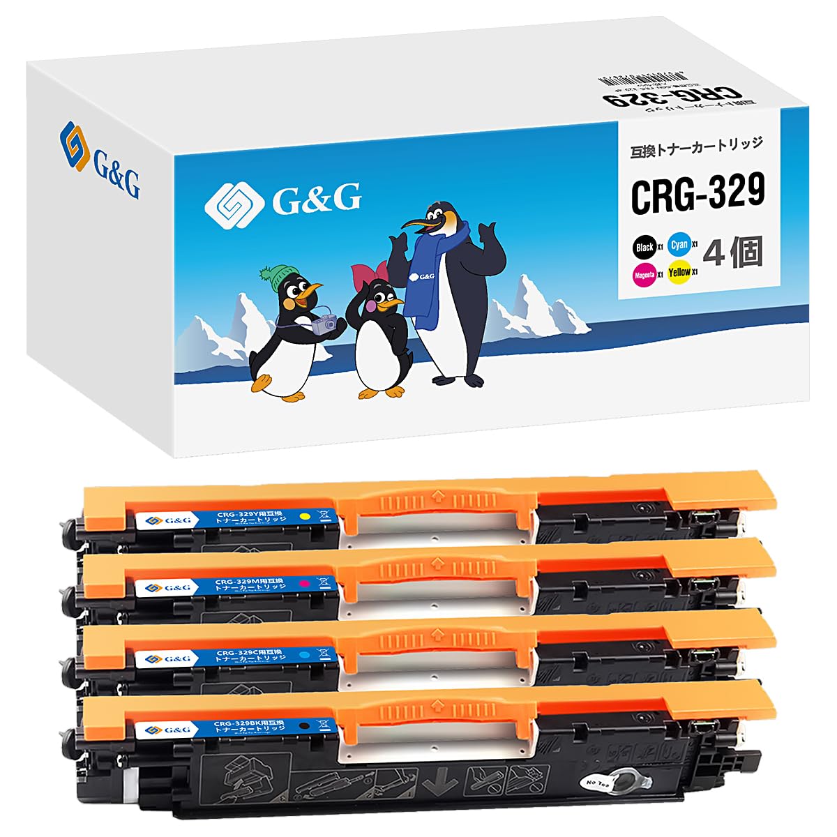 Amazon | G&G CRG-329 4色セット キヤノン 互換 トナー (CRG-329BK CRG-329C CRG-329M CRG ...