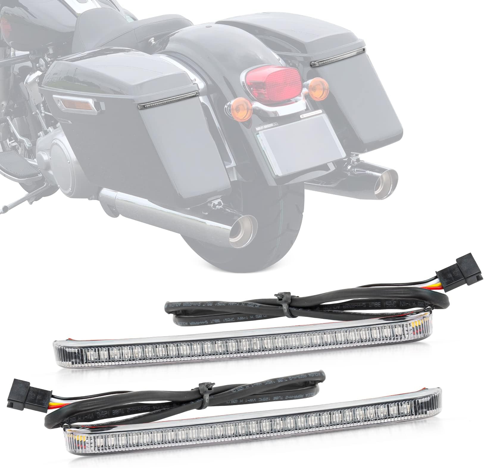 Amazon.com: psler Motorcycle Saddlebag Tail Light LED Running Brake ...