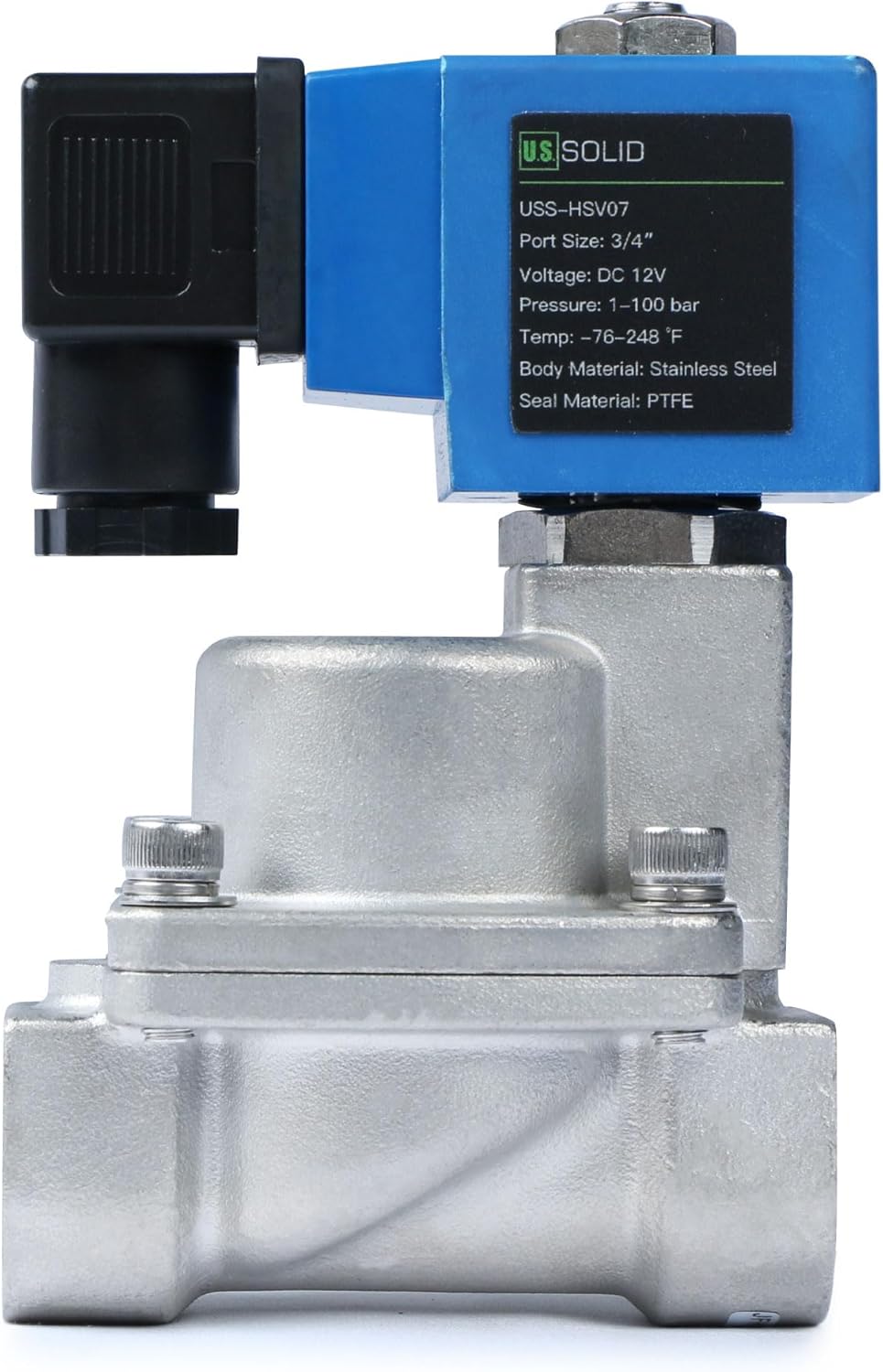 Amazon.com: U.S. Solid High Pressure Solenoid Valve - 3/4 Inch 100 Bar ...