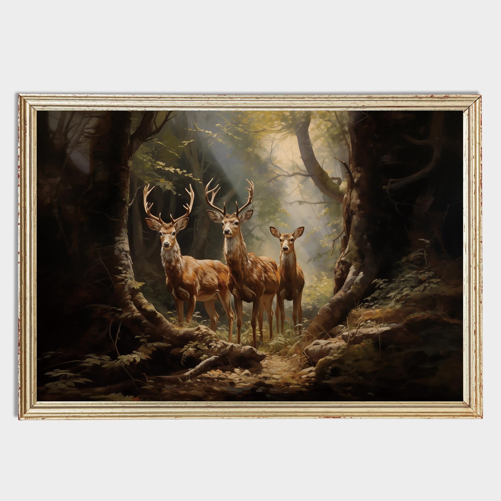 Pinturas De Ciervos El Sol De Los Venados, Pintura Por Eduardo Benito