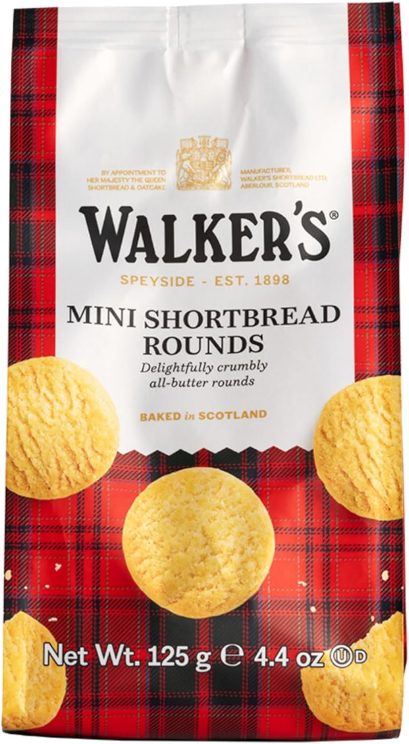 Walkers Pure Butter Mini Shortbread Rounds Cookies, 125 Gram : Amazon ...