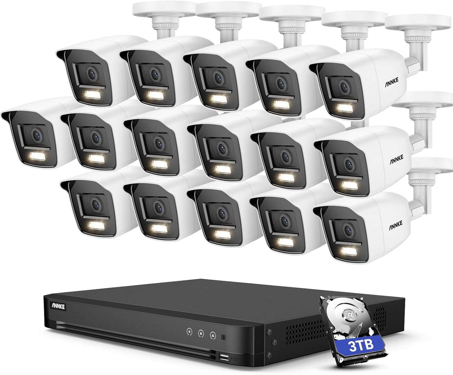 Amazon.com : ANNKE 32CH Security Camera System, H.265+ 3K Lite AI DVR with AI Motion Detection ...