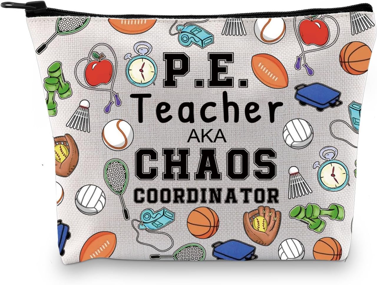 Amazon.com: P.E. Teacher Chaos Coordinator Zipper Pouch Physical ...