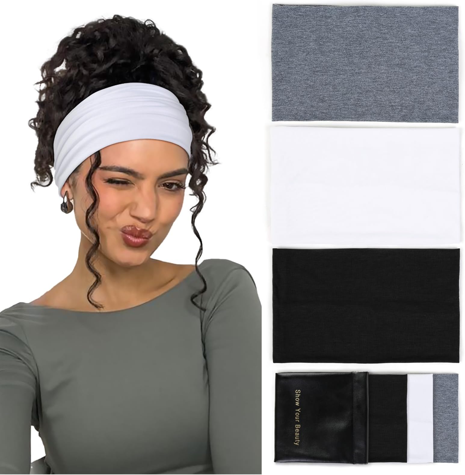 Amazon.com : Headbands for Women 16 Pack Elastic Hair Bands for Women ...