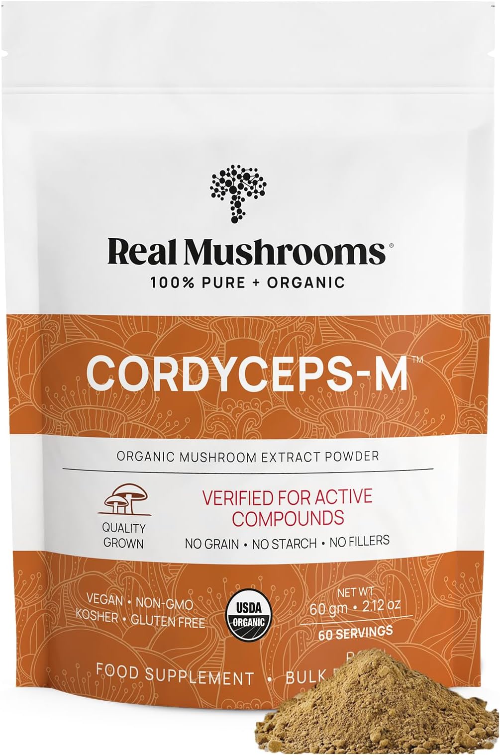Amazon.com: Real Mushrooms Cordyceps Powder - Performance Mushroom Extract with Organic ...