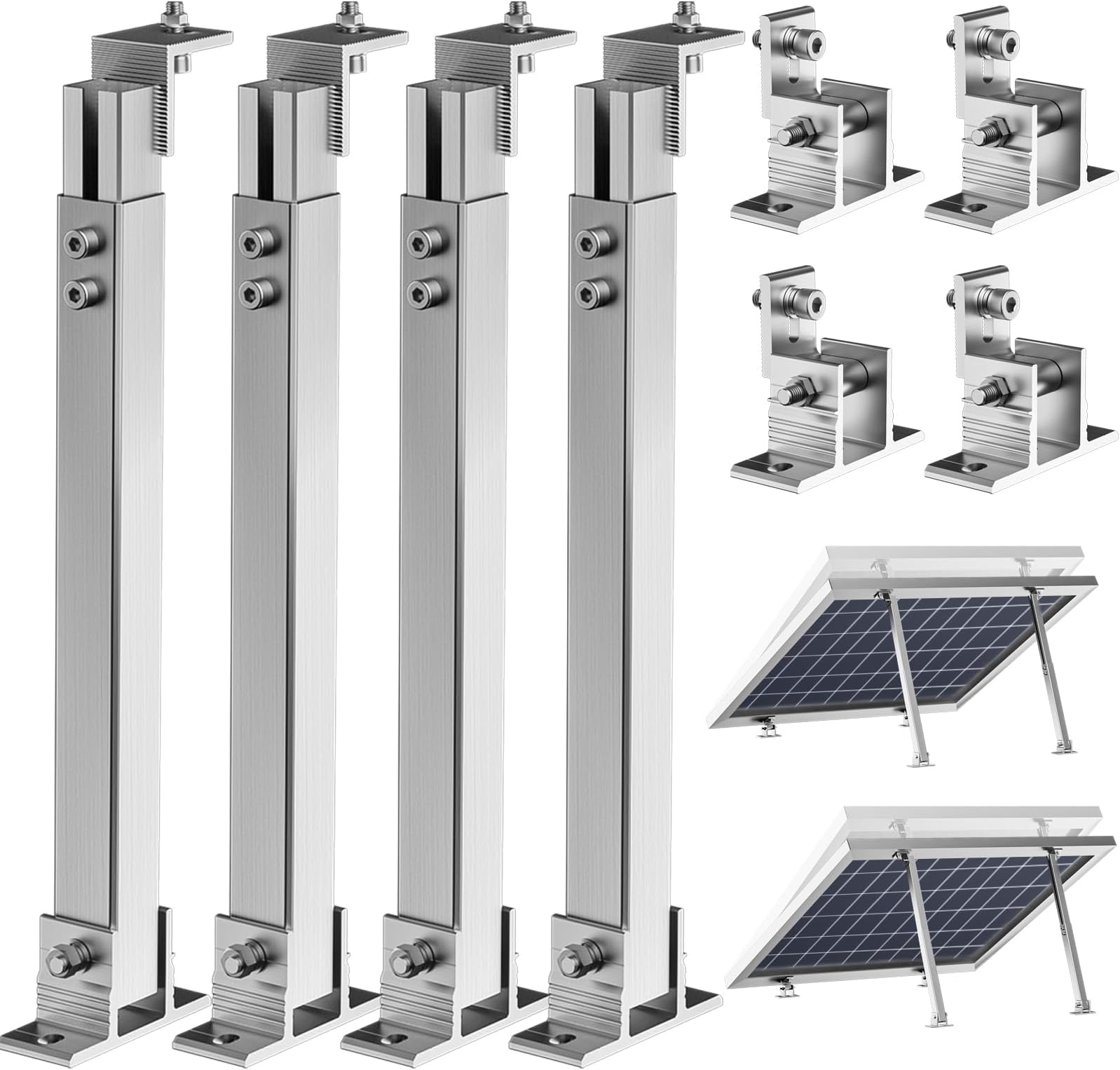 Amazon.com : Renogy 50in Adjustable Solar Panel Mount Brackets with ...