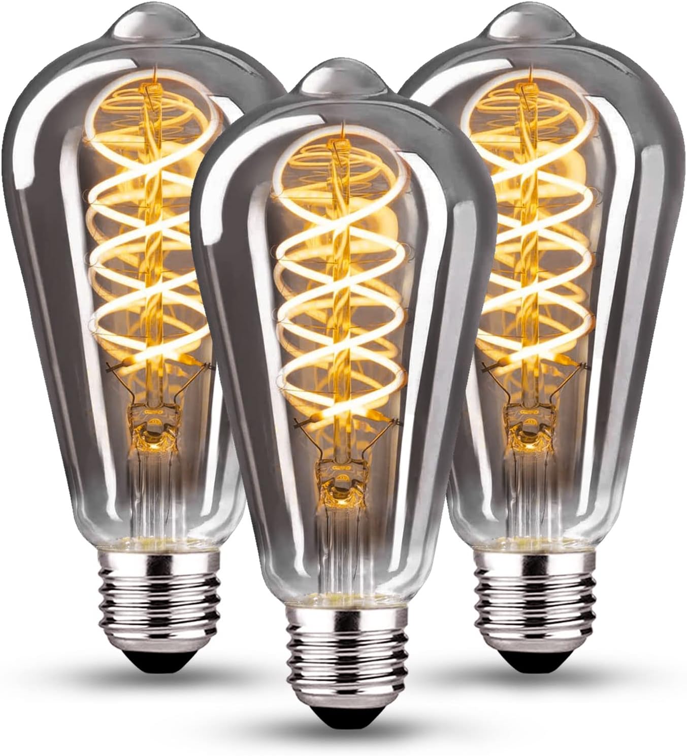 Edison Vintage Glühbirne E27, Dimmbar Vintage Glühbirne E27 4W E27 LED Warmweiss 2700K ...