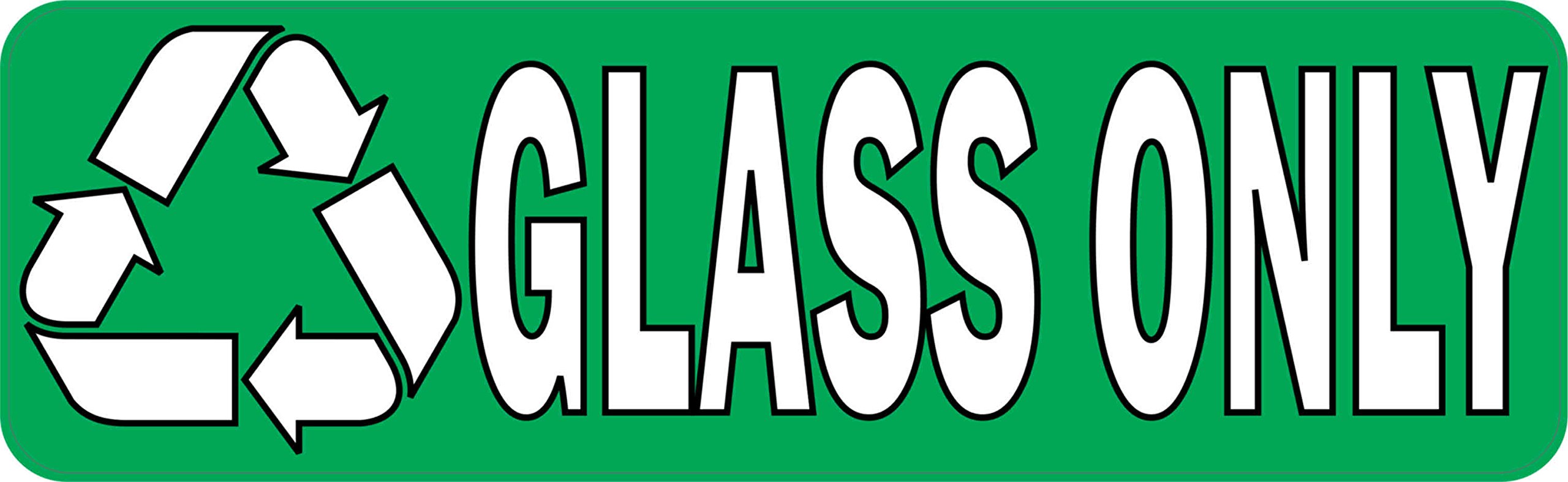 Amazon.com: StickerTalk Glass Only Recycling Vinyl Sticker, 10 inches ...