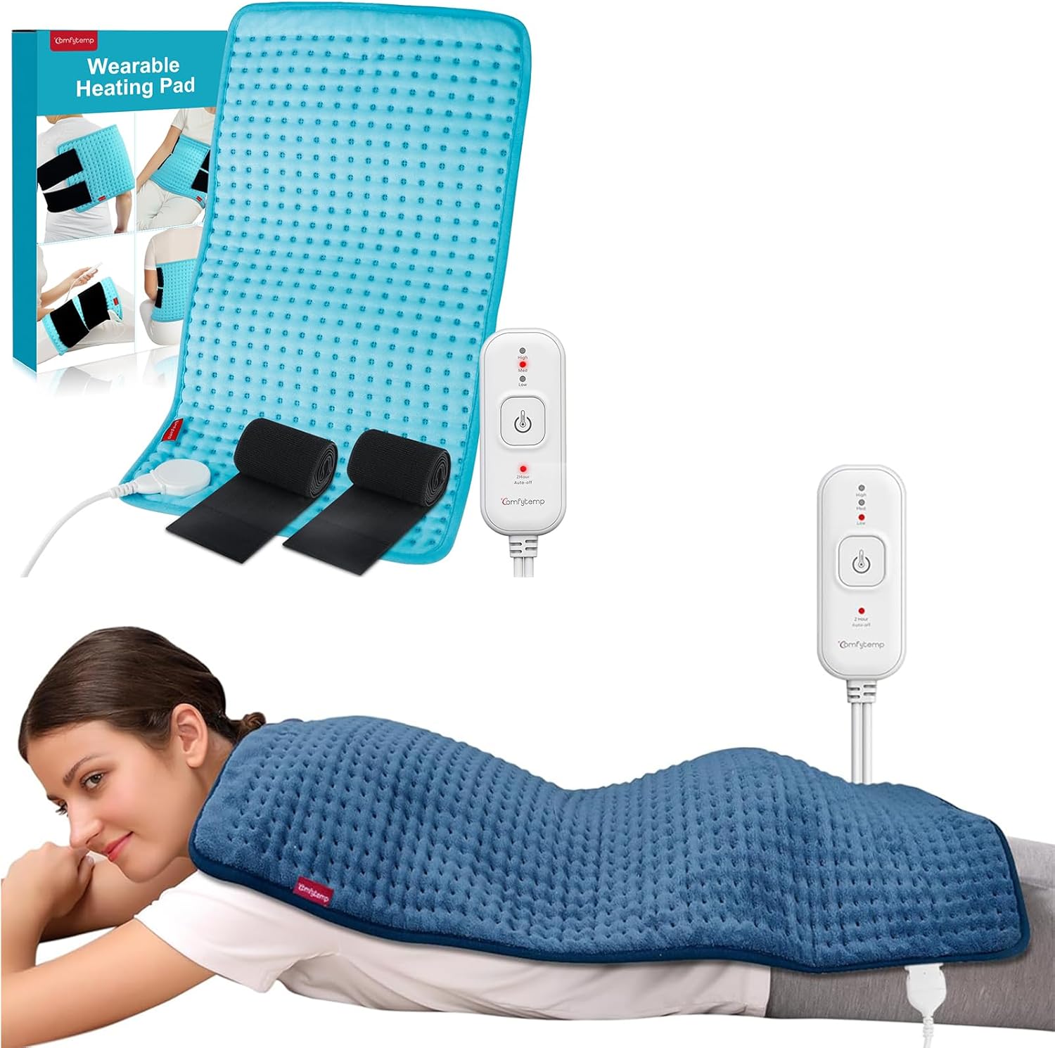 Amazon.com: Comfytemp 17''x 33'' Extra Large Heating Pad for Back and ...