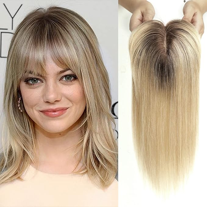 Amazon.com : HAIRCUBE Human Hair Toppers For Women, 100% Remy Topper ...