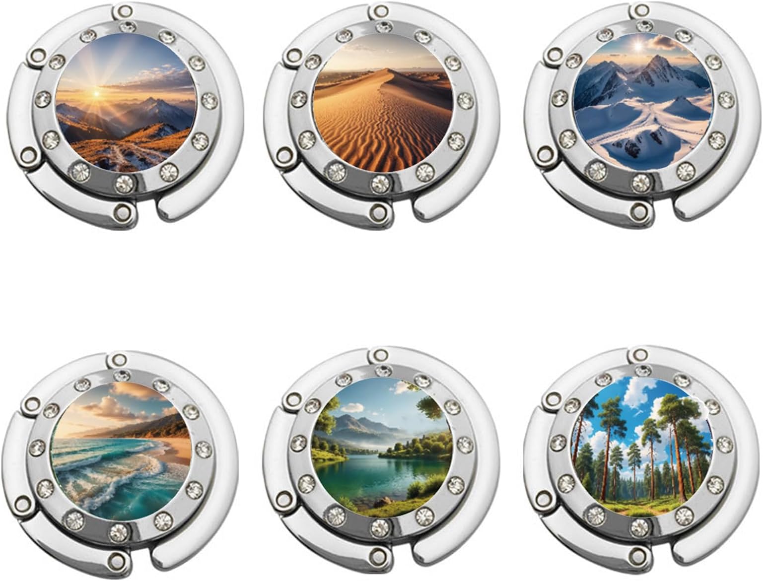 Amazon.com: MYLEUS 6 PCS Handbag Hooks for Tables,Portable Hook,Purse ...