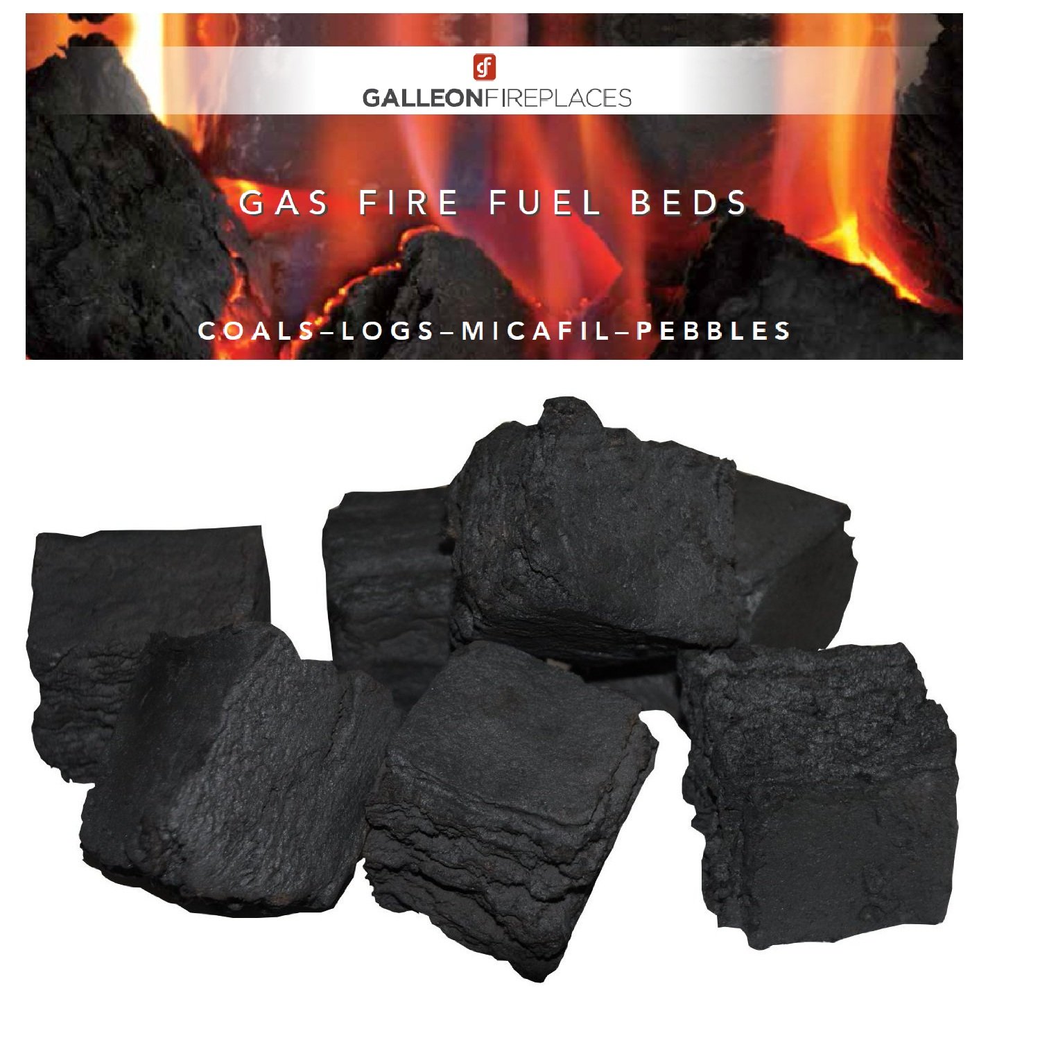 Galleon Fireplaces BOX OF 10 SMALL GAS FIRE COALS IN BRANDED PACKAGING ...