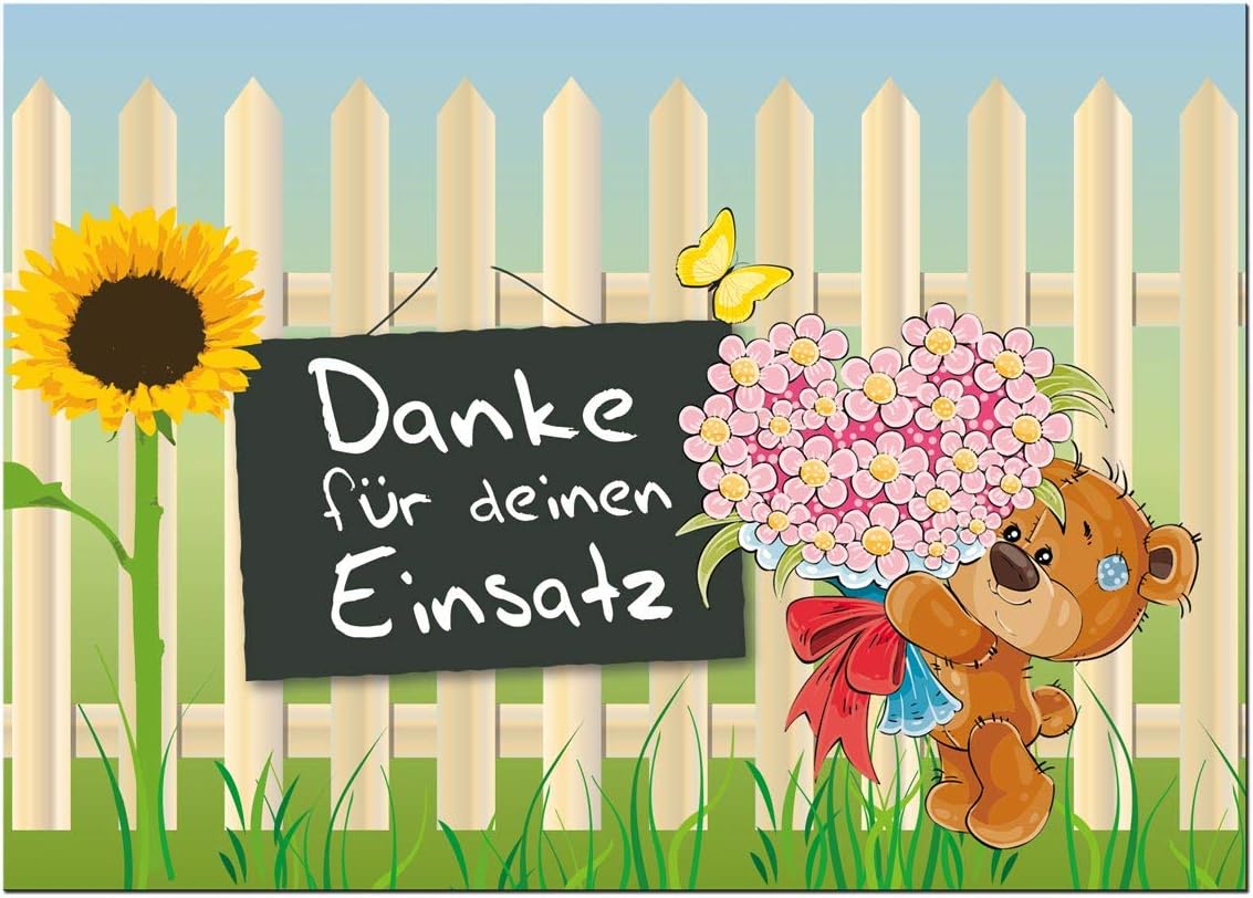 TRIOSK 20er Set Postkarten Sprüche Danke Geschenk Set Dankeschön Tier ...