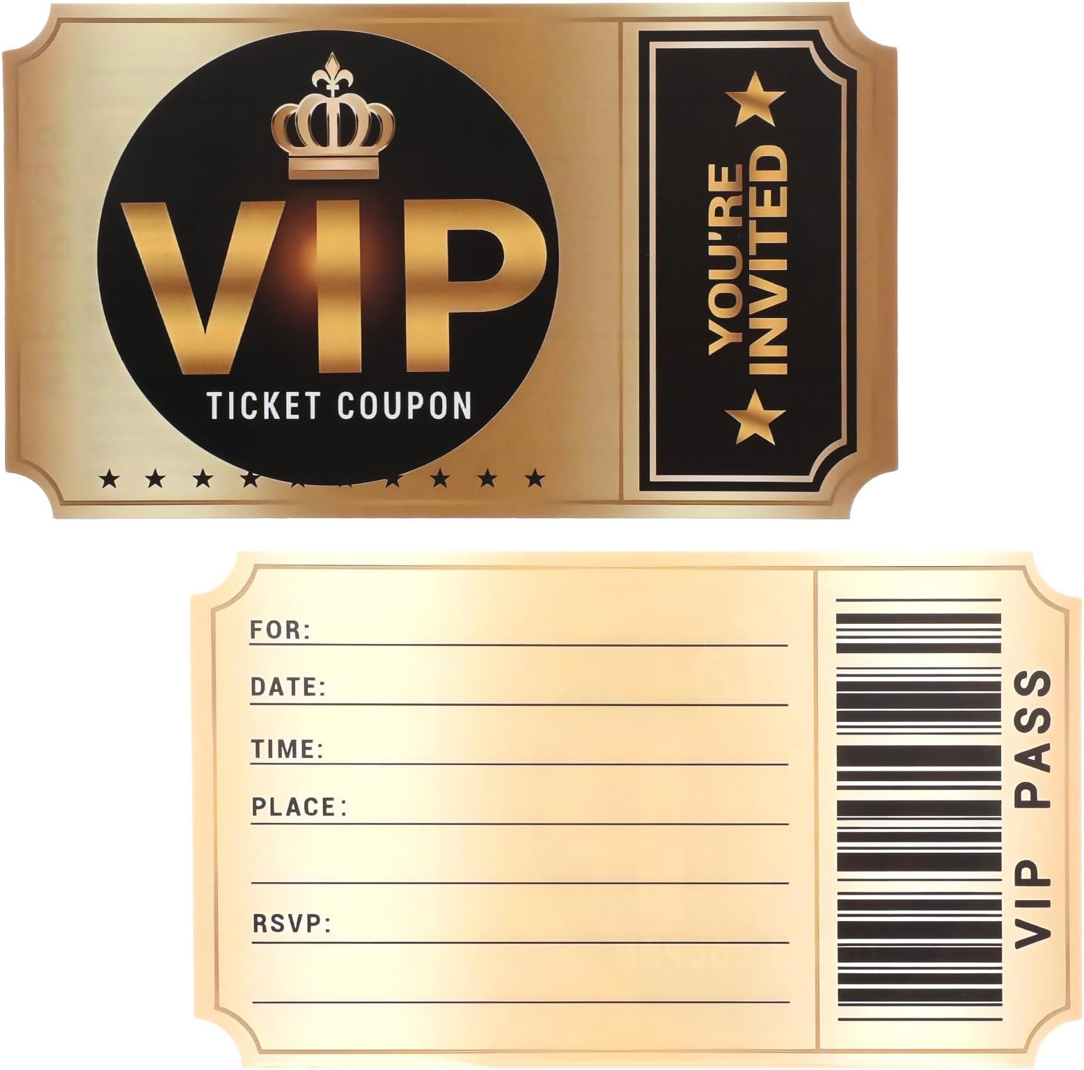 20 Set Double-Sided Design Birthday Party VIP Invitations with ...