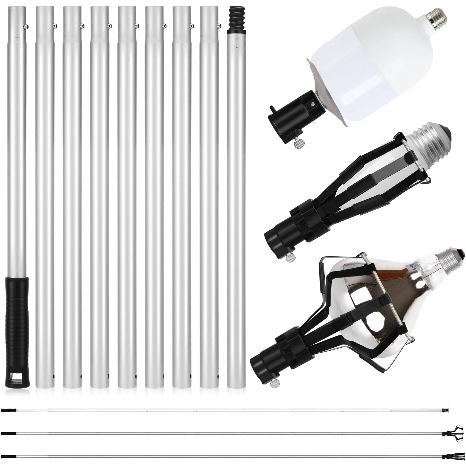 Chapou 3-12 ft Light Bulb Changer for High Ceilings with Pole Light ...