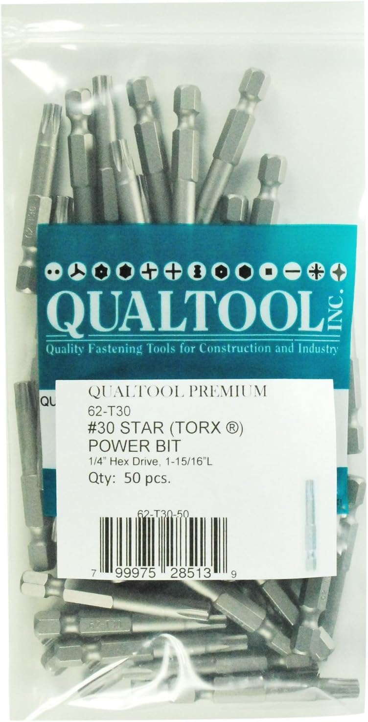 Amazon | Qualtool Premium 62-T30-50 Star T30 Power Bit, 50-Pack [並行輸入品 ...