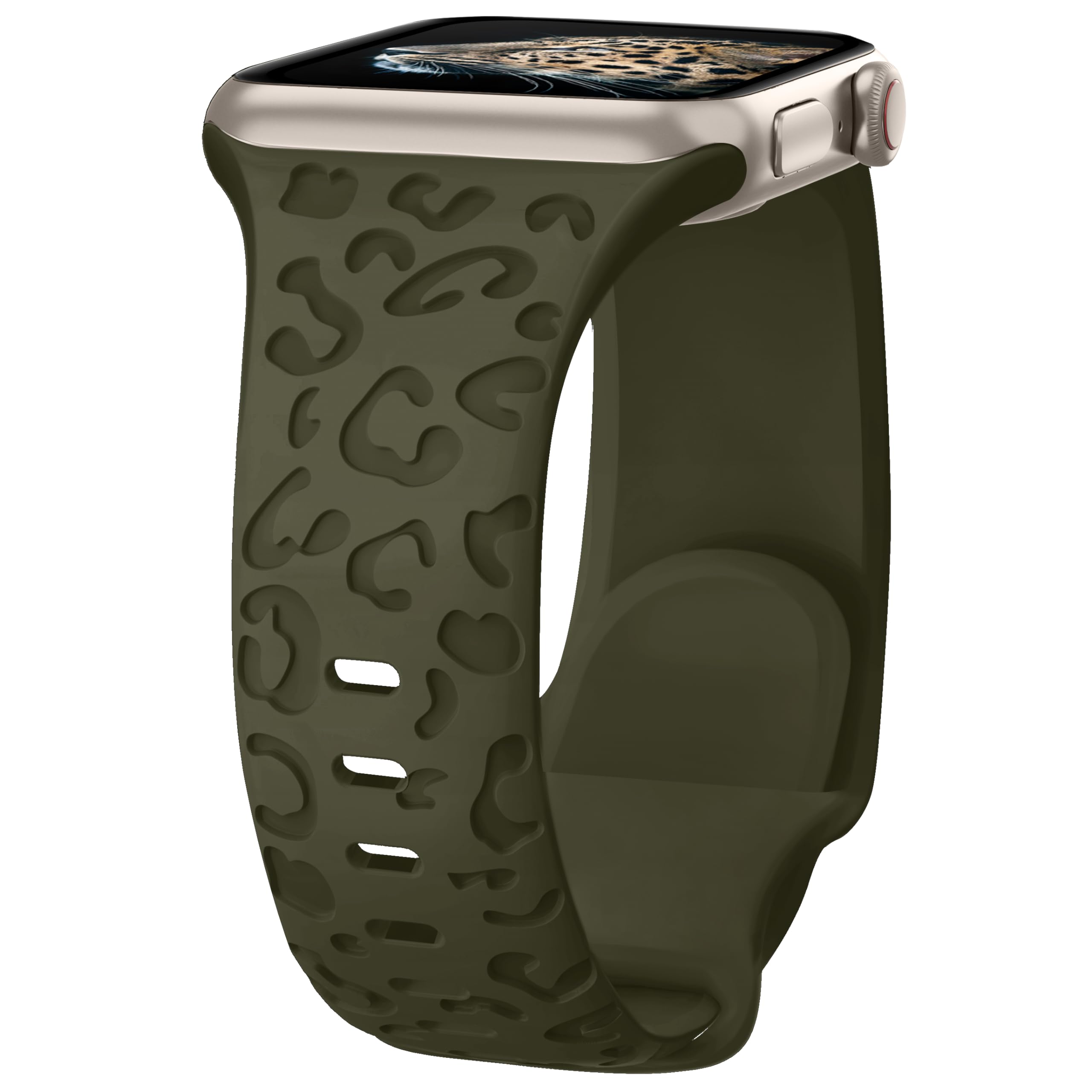 Leopard Engraved Bands for Apple Watch Band 40mm 38mm 41mm 42mm 44mm ...