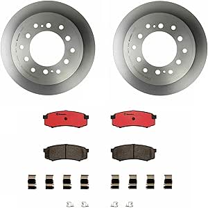 Amazon.com: Replacement Rear Brake Kit Ceramic Pads Disc Rotors ...