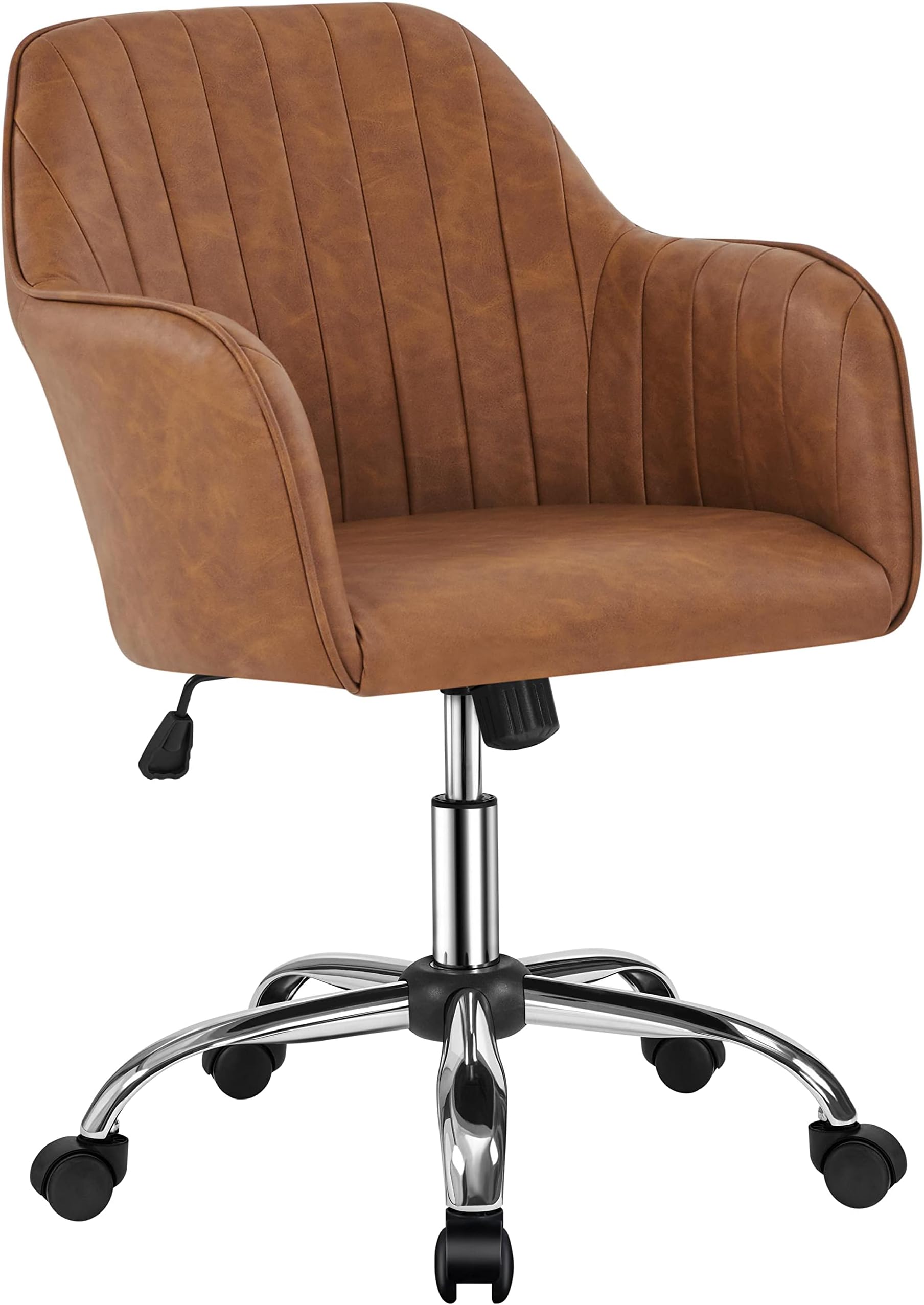 Amazon.com: Yaheetech Modern Faux Leather Desk Chair Height Adjustable ...