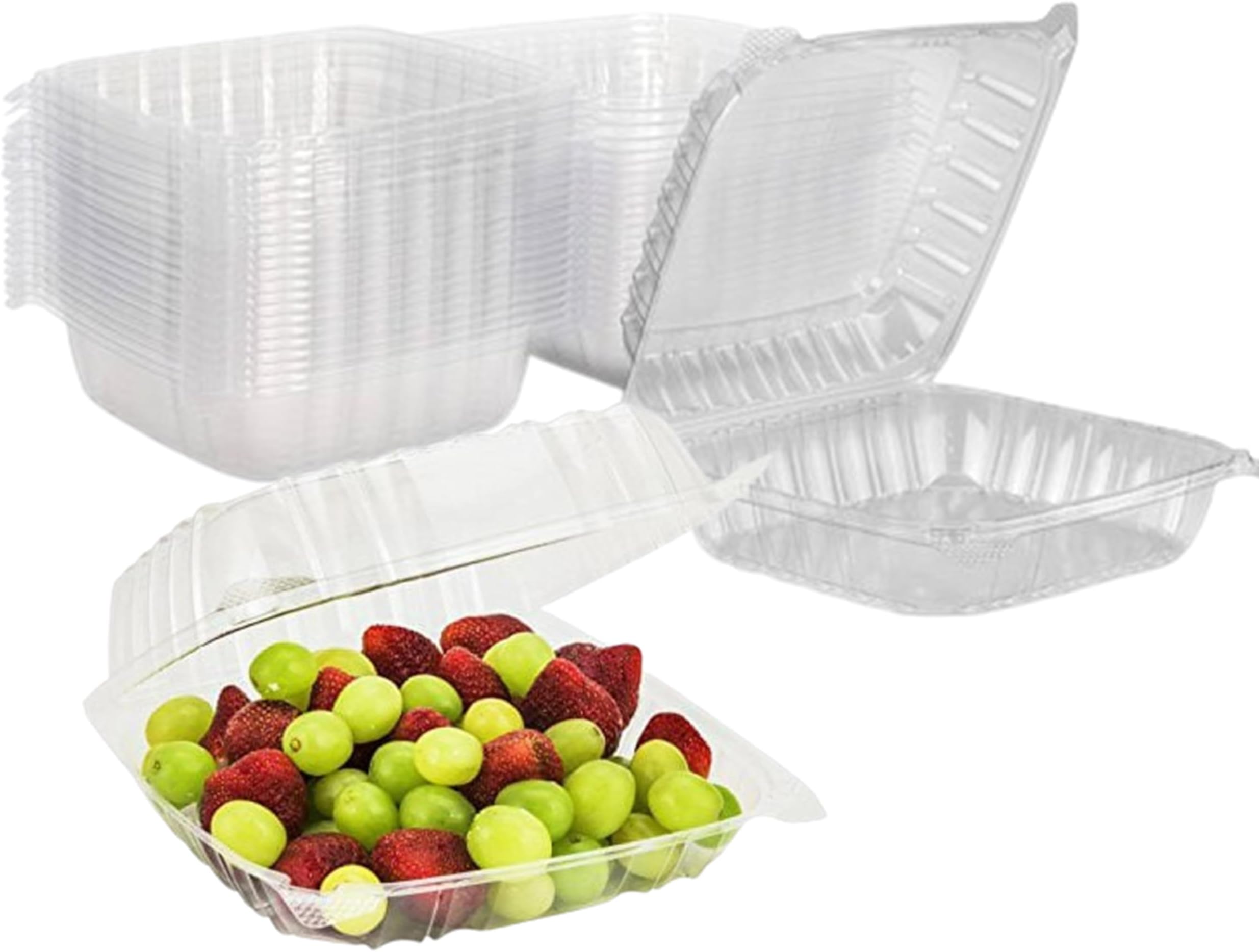 Amazon.com: Mr Miracle Clear Plastic Takeout Containers - Durable and ...