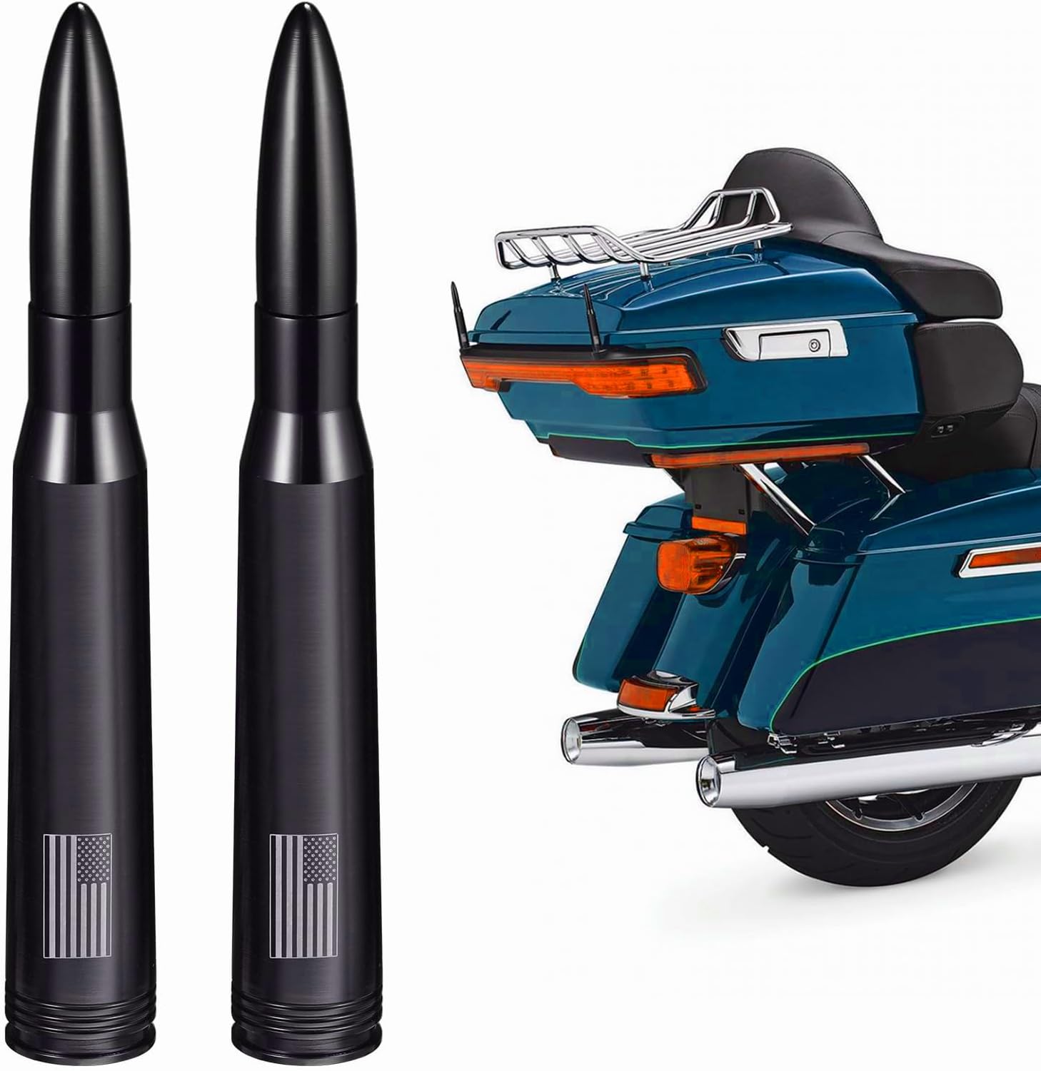 Amazon.com: SZSAUTO American Flag Motorcycles Antenna for 1989-2025 ...