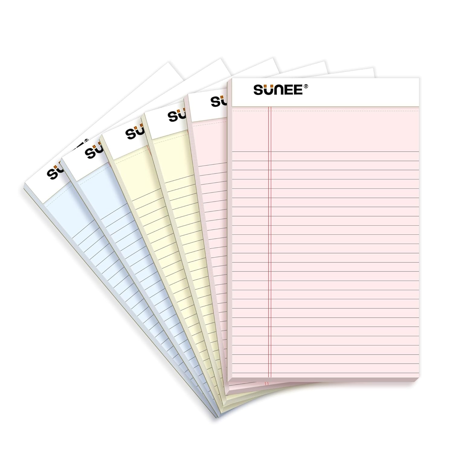 SUNEE Narrow Ruled 5 x 8-Inch Lined Writing Note Pads for Office ...