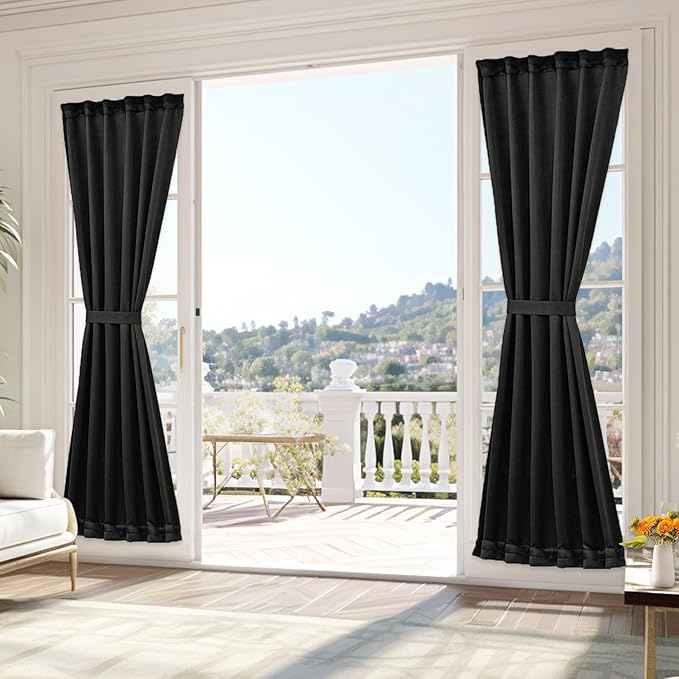 Amazon.com: Vatge Privacy Sidelight Curtains for Front Door - Side Door ...