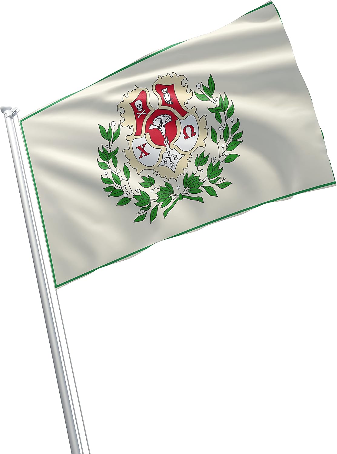 Amazon.com : Chi Omega Sorority Greek Life Licensed Flag 3x5 Feet Flag ...