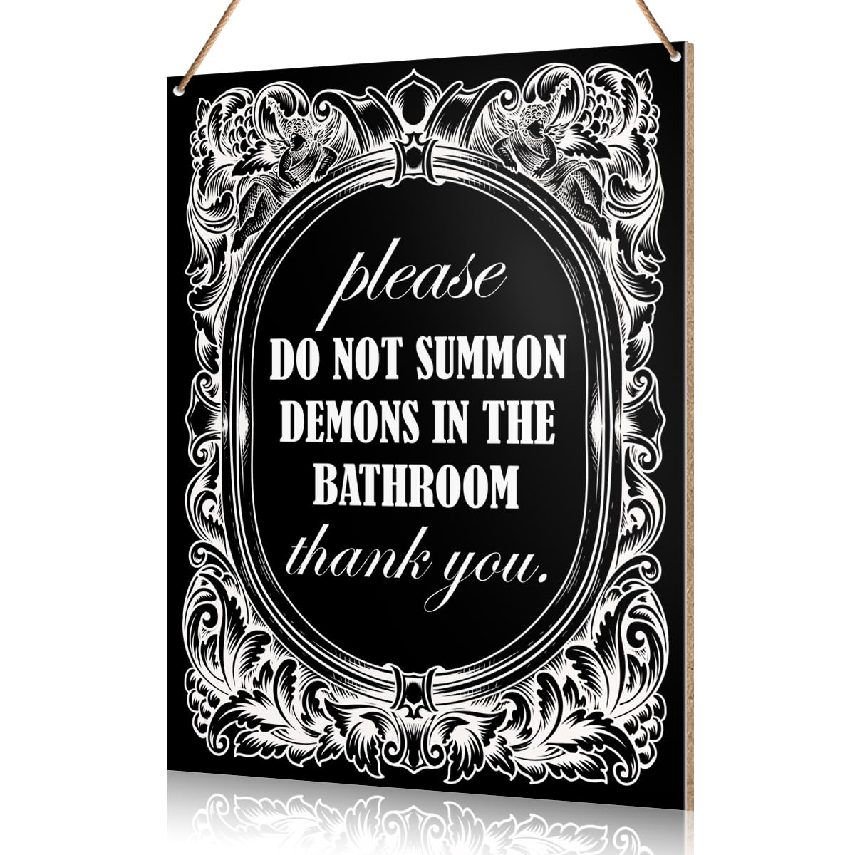 Amazon.com: UDNADKEX Funny Witch Bathroom Wall Hanging Sign Decor ...