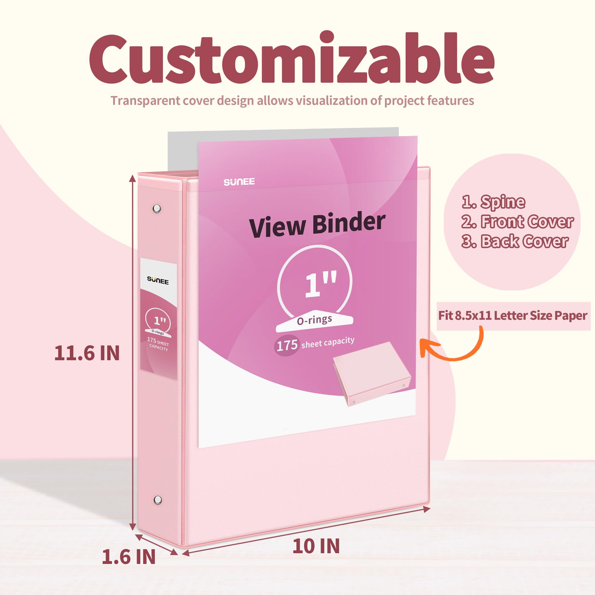 Girls Binders For School Carstens 3- Inch Heavy Duty 3-Ring Binder ...