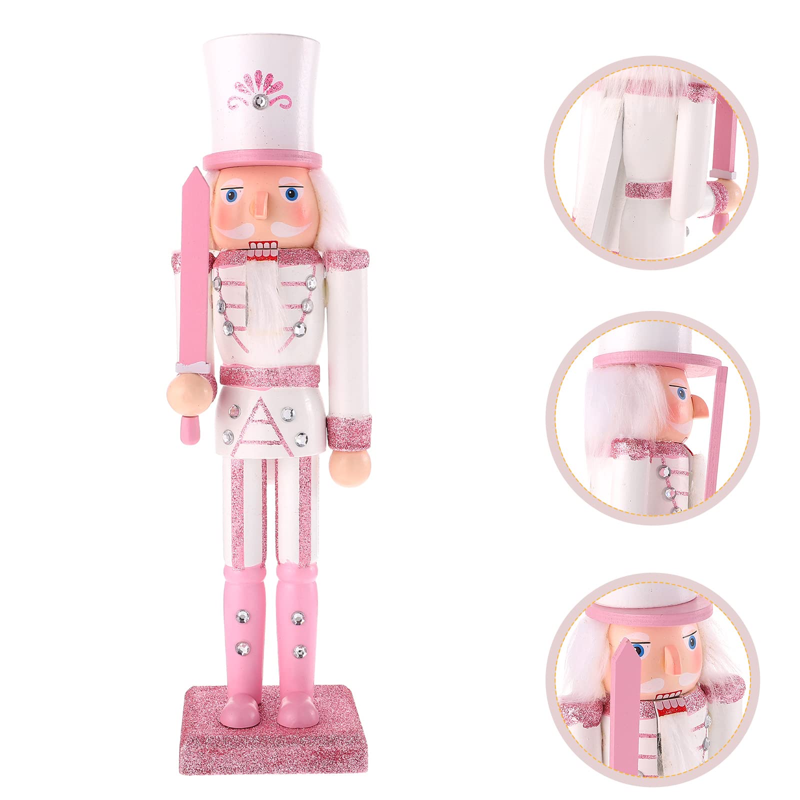 Snapklik.com : PASOLABE Pink Nutcracker Figures Christmas Decorations ...