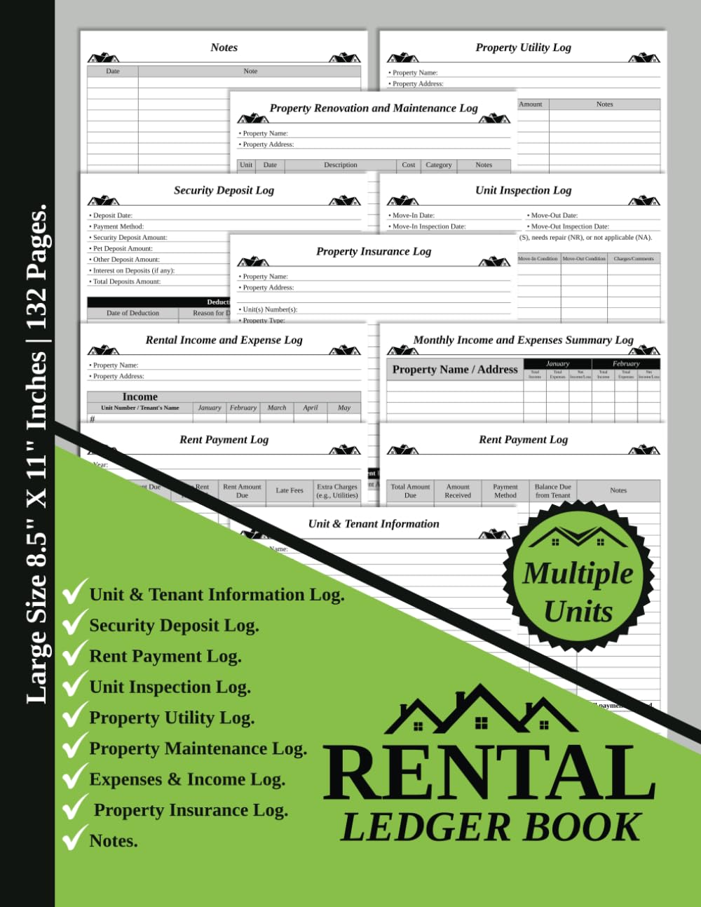 Amazon.com: Simple Rental Ledger Book | Rental Income & Expenses ...