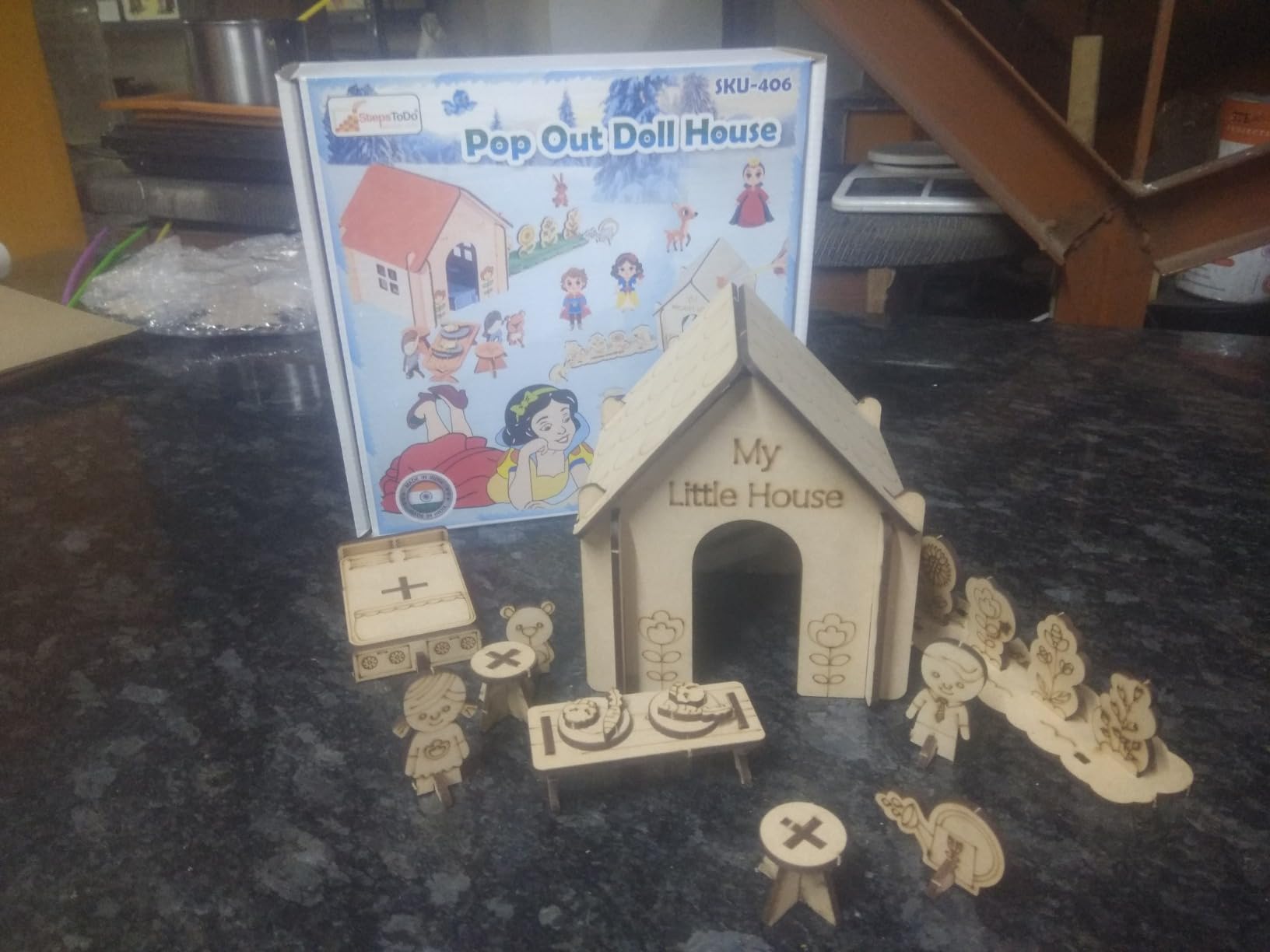 StepsToDo Pop Out Toy House Making Kit. Mini Dollhouse Set. Playhouse ...